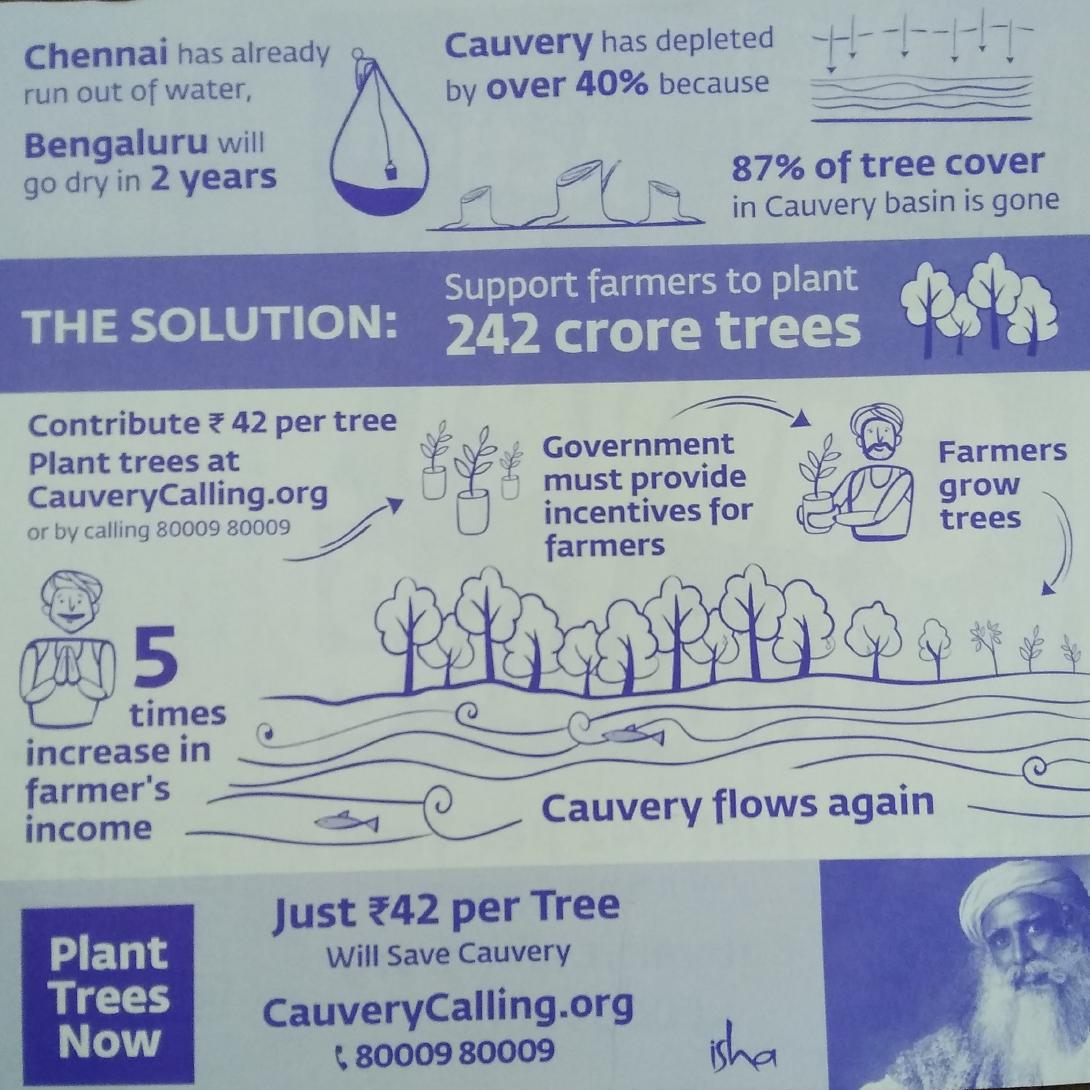 Donate to save rivers of India and save India from impending water crisis.